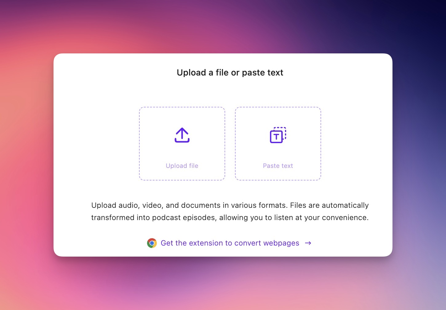 How to instantly convert text snippets into podcasts